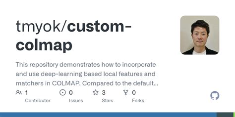 Github Tmyokcustom Colmap This Repository Demonstrates How To Incorporate And Use Deep