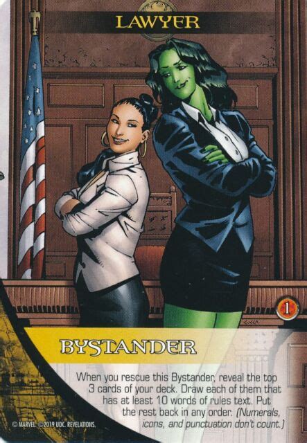 LAWYER Upper Deck Marvel Legendary REVALATIONS BYSTANDER SHE HULK EBay