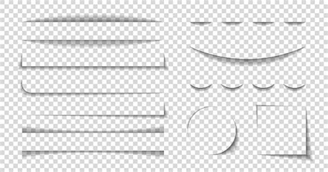 디바이더 섀도우 라인입니다 그림자가 있는 종이 의 분배기 웹 페이지용 상자입니다 투명 한 배경에 프레임 배너 텍스트에 대한