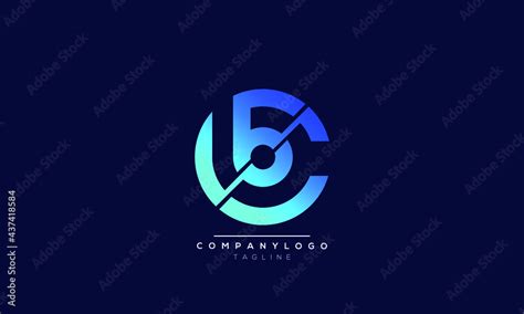 Bc Initials Monogram Letter Text Alphabet Logo Design Stock Vector