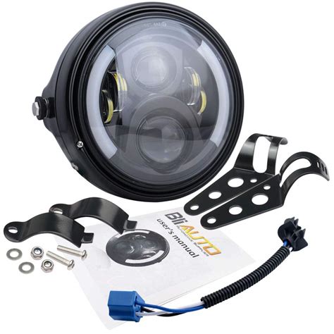 Buy BLIAUTO 7 Inch Round LED Motorcycle Headlight With Housing Bucket