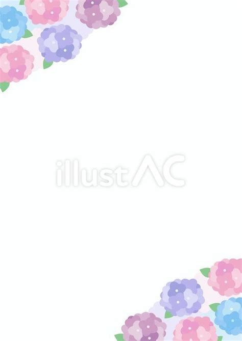 梅雨のあじさいのフレームイラスト02イラスト No 25182916無料イラストフリー素材ならイラストAC