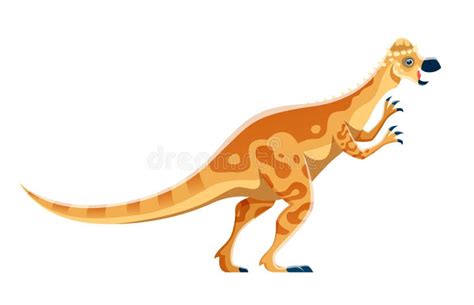 Cartoon Pachycephalosaurus Dinosaur Character Stock Vector