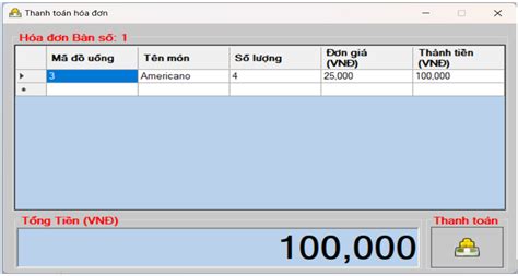 Code phần mềm quản lý quán cà phê c đầy đủ báo cáo