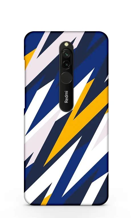Yellow Blue Pattern Xiaomi Redmi 8 Mobile Cover