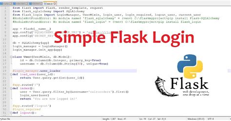 Simple Flask Login Tutorial101