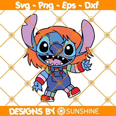 Chucky X Stitch Svg Stitch Svg Chucky Svg Disney Halloween Svg Porn