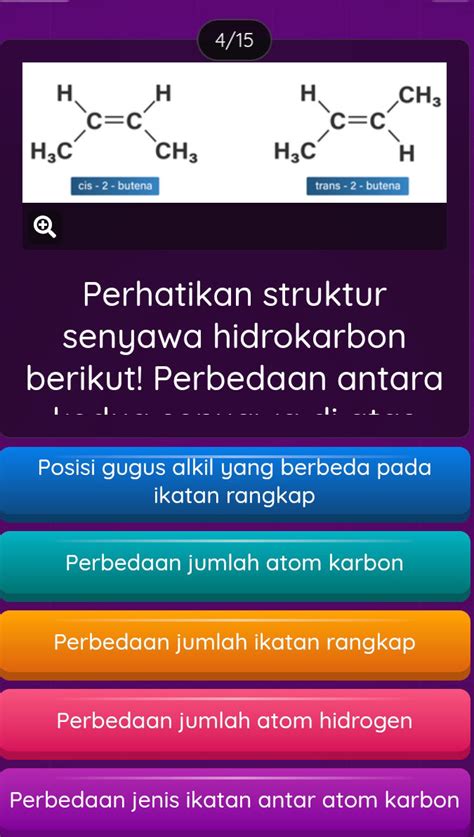 Perhatikan struktur senyawa hidrokarbon | StudyX