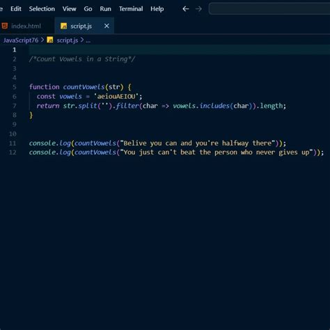 Ultra Programmer Javascript Part 76 Count Vowels In A String Like If