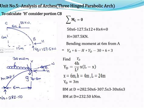 Analysis Of Three Hinge Parabolic Arches Ppt