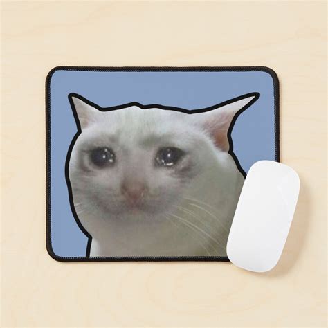 Crying Cat Meme Sticker For Sale By Poetatoes Redbubble