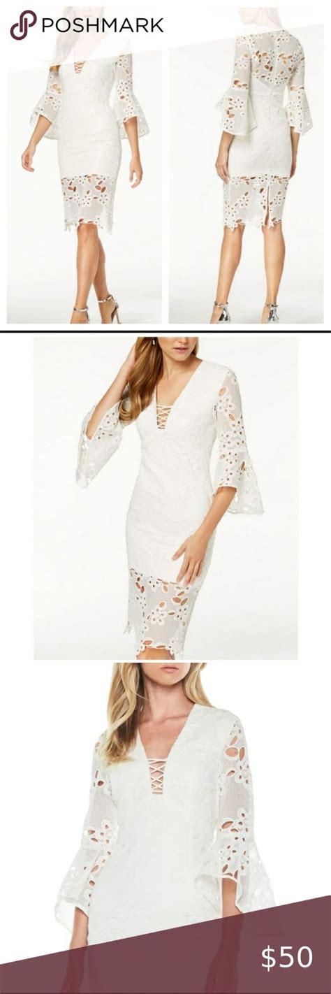 Nwot Bardot Indra Lace Sheath White Dress Size 6s Lace Sheath Dress