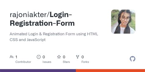 Github Rajoniakterlogin Registration Form Animated Login