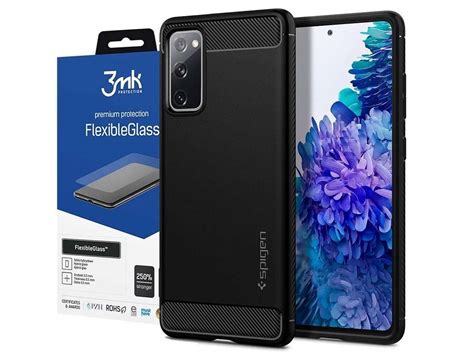 Etui Spigen Rugged Armor do Samsung Galaxy S FE Matte Black Szkło mk kom pl