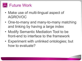 Framework For Matching And Linking Large Ontologies PPT