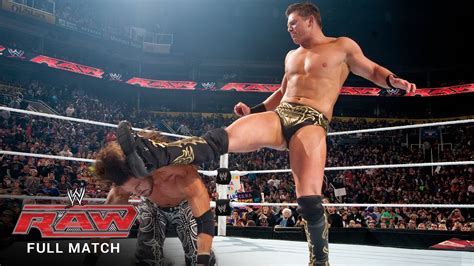 Full Match The Miz Vs John Morrison Wwe Title Falls Count Anywhere Match Raw January 3