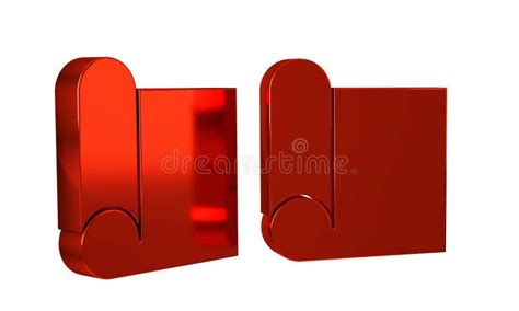 Red Graphing Paper For Engineering Icon Isolated On Transparent Background Stock Illustration