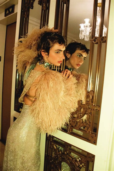 Zoë Bleu For Gucci 2022 ★ 1990s Feather Outfit Feather Dress