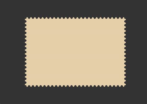 Postage Stamp Frame Empty Border Template For Postcards And Letters