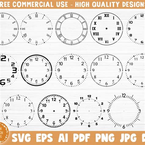 Clock Svg Etsy