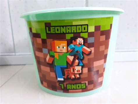 Balde De Pipoca Minecraft Elo7 Produtos Especiais