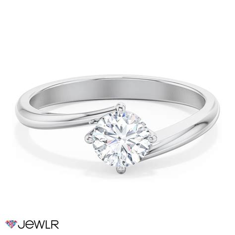 Diamond Solitaire Bypass Engagement Ring Bypass Engagement Ring