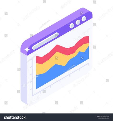 Online Data Infographic Icon Isometric Design Stock Vector Royalty