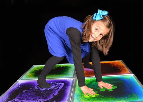 Light Up Liquid Sensory Floor Tiles Orange Uk