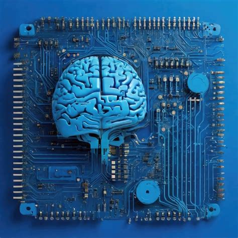 Premium Photo Electronic Circuit Board With Brain Processor