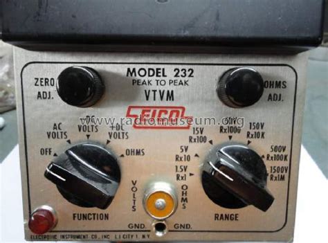 Peak To Peak Vtvm Kit 232 K Kit Eico Electronic Instrument Co Inc