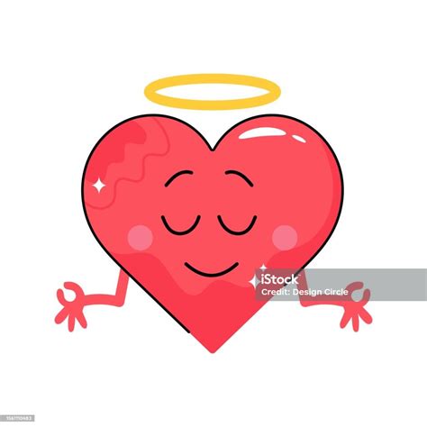 Heart Angle 낙서 벡터 윤곽선 아이콘입니다 Eps 10 파일 3차원 형태에 대한 스톡 벡터 아트 및 기타 이미지 3