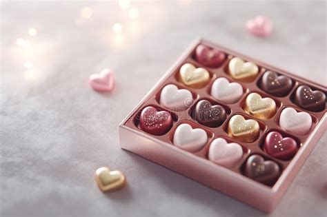 Luxurious Chocolate Box Elegant Design Assorted Treats Stock Photos