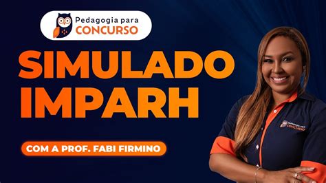 Simulado Banca Imparh Pedagogia Para Concurso Youtube
