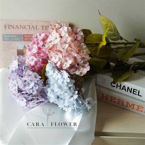 Hydrangea ดอกไฮเดรนเยียร์ปลอม ดอกไม้ปลอม ดอกไม้ประดิษฐ์ ไว้ตกแต่งบ้าน H04 [พร้อมส่ง