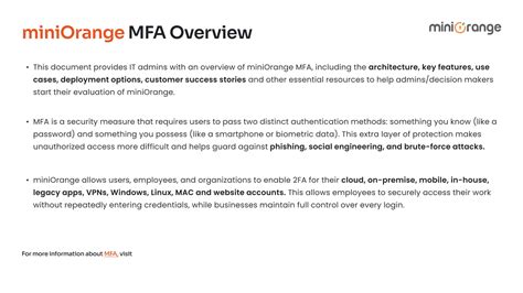 Multi Factor Authentication Evaluation Guidepdf