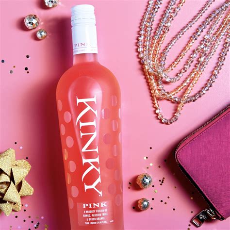 Kinky Cocktails Pink Liqueur Vodka 34 Proof 750ml Glass Bottle 254