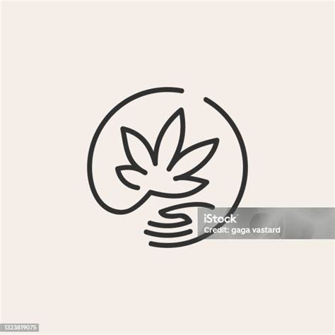 대마 대마초 케어 힙스터 빈티지 벡터 아이콘 그림 로고에 대한 스톡 벡터 아트 및 기타 이미지 로고 음식 건강관리와 의술