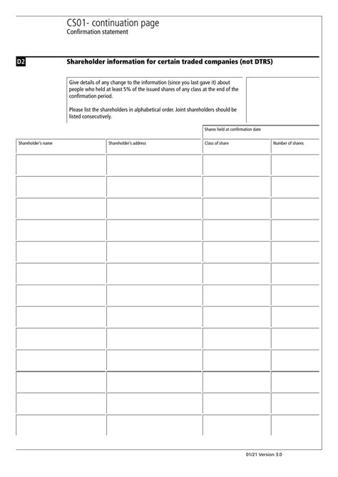 Form Cs01 Download Fillable Pdf Or Fill Online Confirmation Statement