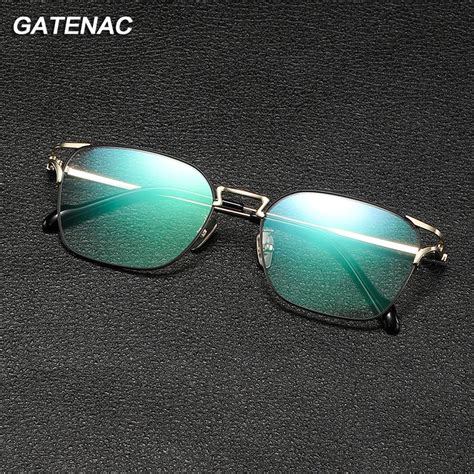 Gatenac Square Titanium Eyeglasses Fuzweb