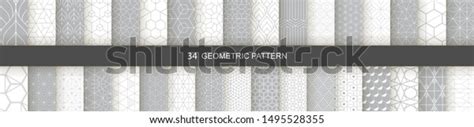 Vector Set Geometric Seamless Patterns Abstract Stock Vector Royalty Free