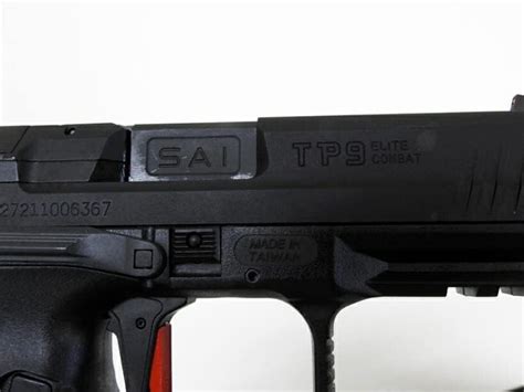 Emg Airsoft Gas Gun Cybergun Canik Sai Tp9 Elite Combat Black Airsoft
