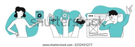 Development Team Vector Illustration Concept Business Stock Vector