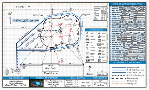 Pool Design Drafting Templates Pool Design Ideas Permit Ready Pool