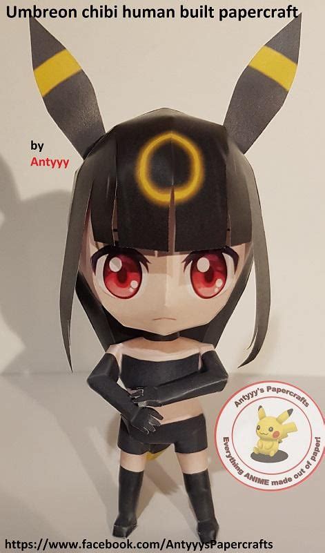 Umbreon Chibi Human Built Papercraft By Antyyy Antyyys Papercrafts Rpapercraftprojects