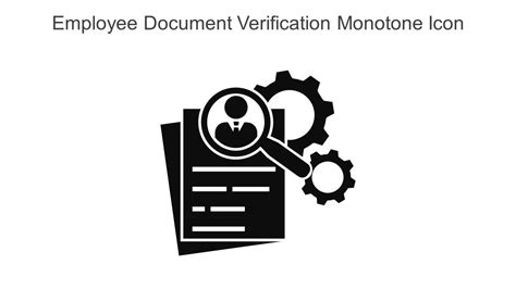 Employee Document Verification Monotone Icon In Powerpoint Pptx Png And
