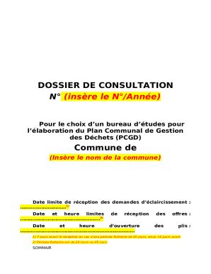Termes De Reference Pour L Elaboration Du Plan Communal Doc