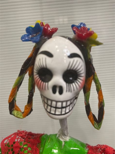 Catrina Del Pueblo W Braids In Mache Paper Etsy