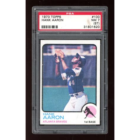 Hank Aaron 1973 Topps 100 PSA 7 ST Pristine Auction