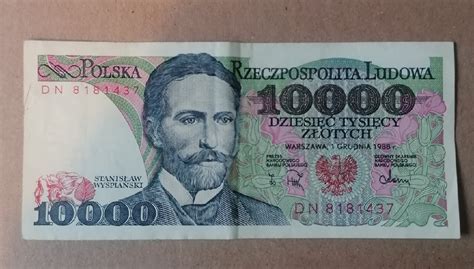 Banknot 10000 zł 1988 Seria DN Chrzanów Licytacja na Allegro Lokalnie