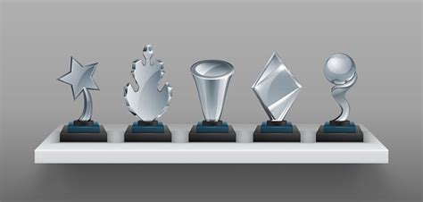 트로피가 있는 현실적인 책장 블랙 스탠드에서 3d 투명 유리 상 빈 우승자 상금 창의적 또는 과학 적인 경쟁 컵 스포츠 챔피언